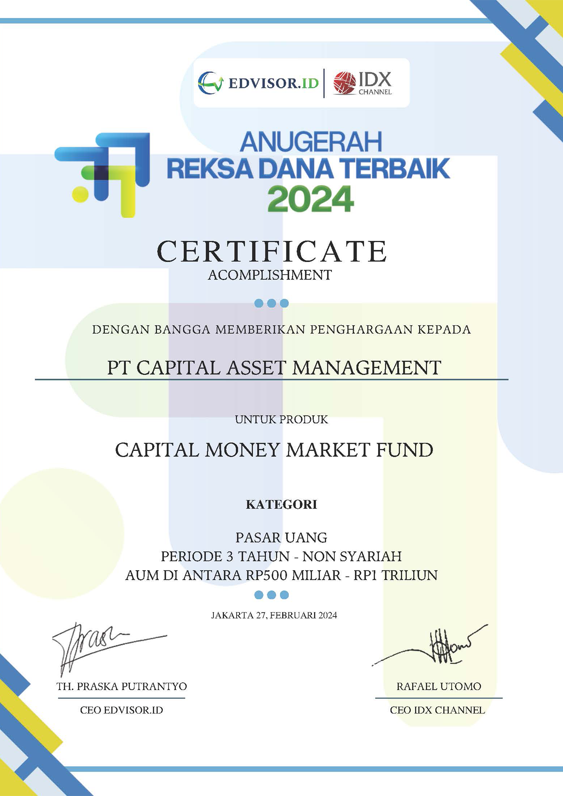 CAPITAL ASSET MANAGEMENT